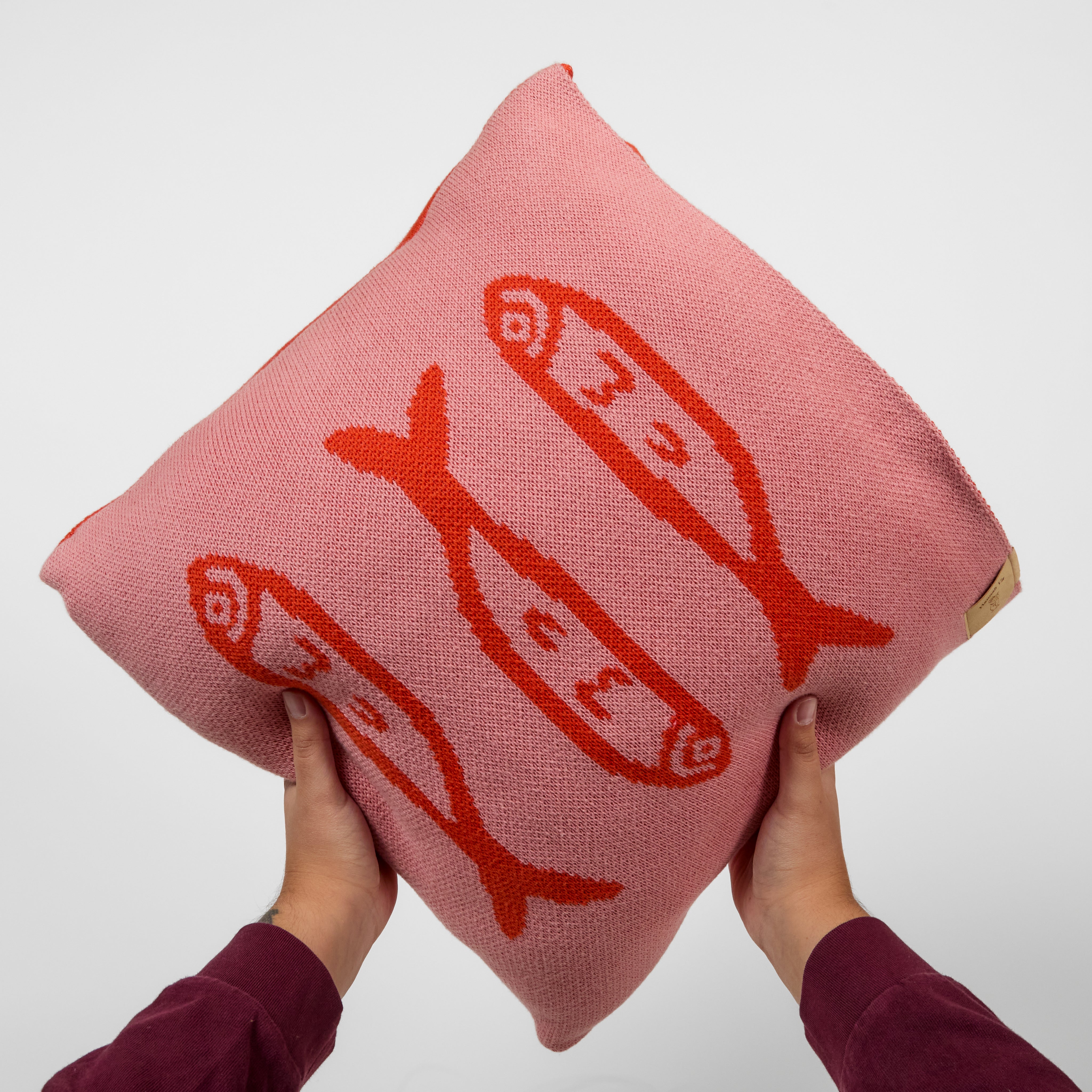 Warm Sardine Knit Pillow – Hannah Via Art